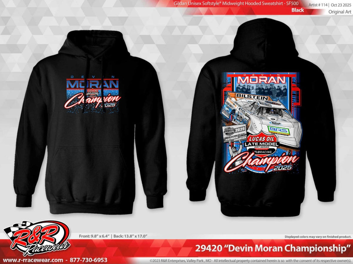 2025 Champion Hoodie (black) – Devin Moran Racing