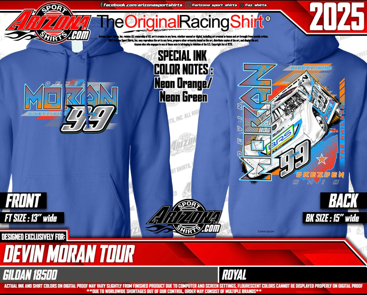Royal Blue Hoodie – Devin Moran Racing