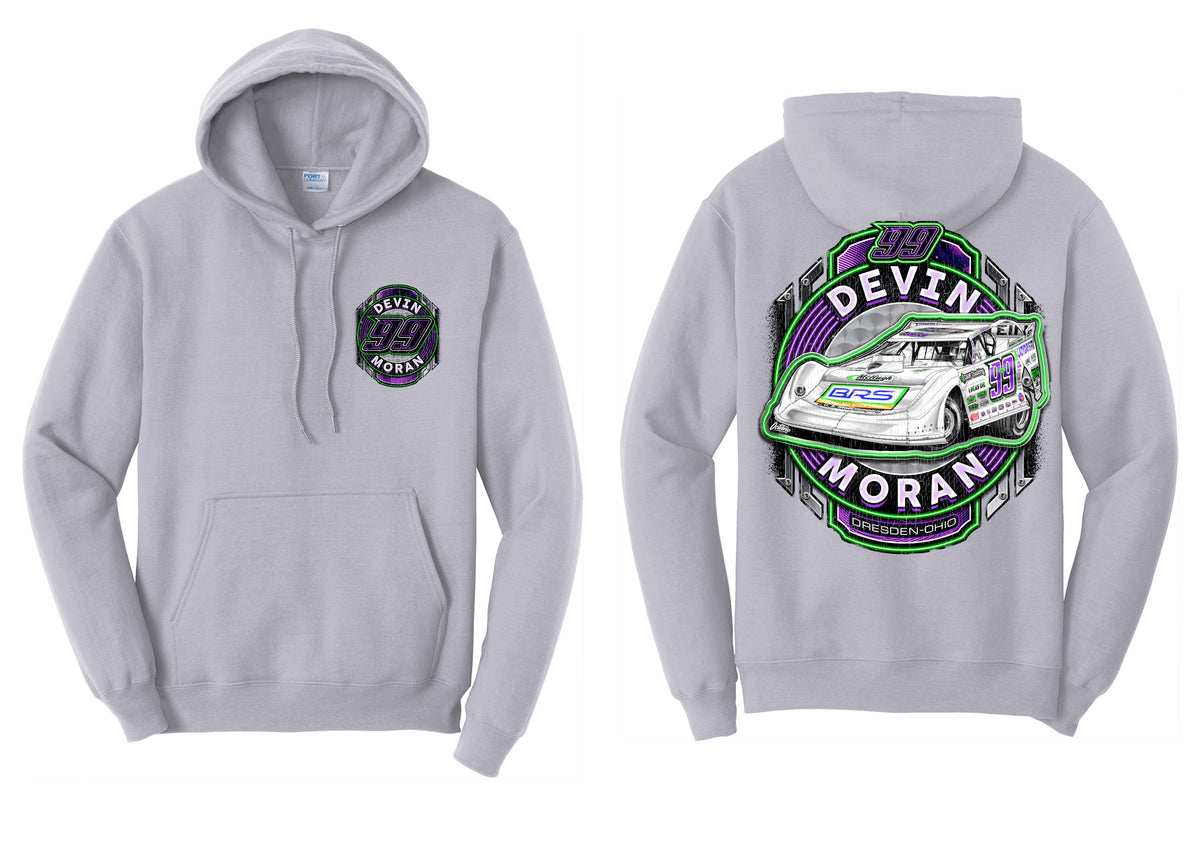 Silver “circle” Hoodie – Devin Moran Racing