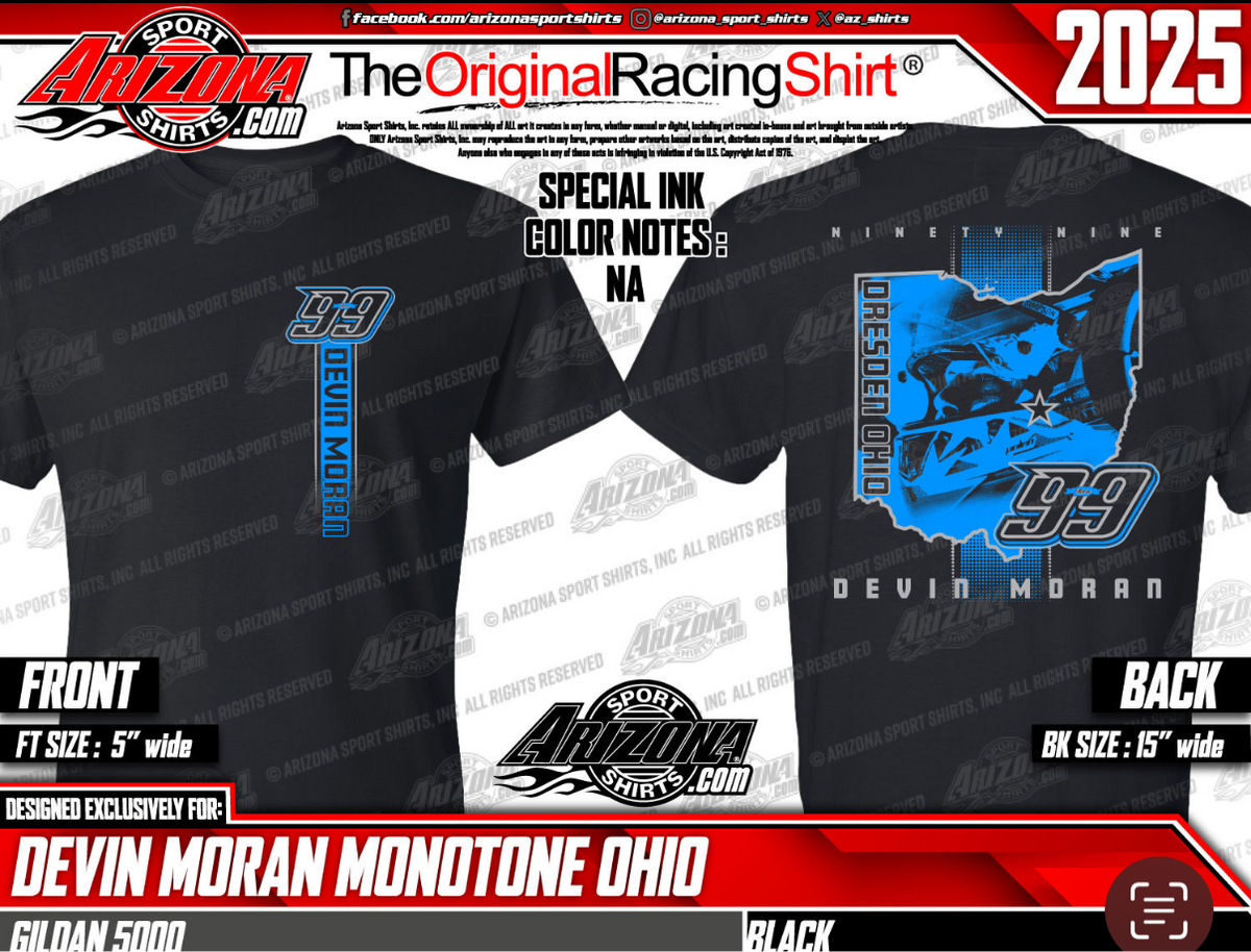 Black “helmet” T – Devin Moran Racing